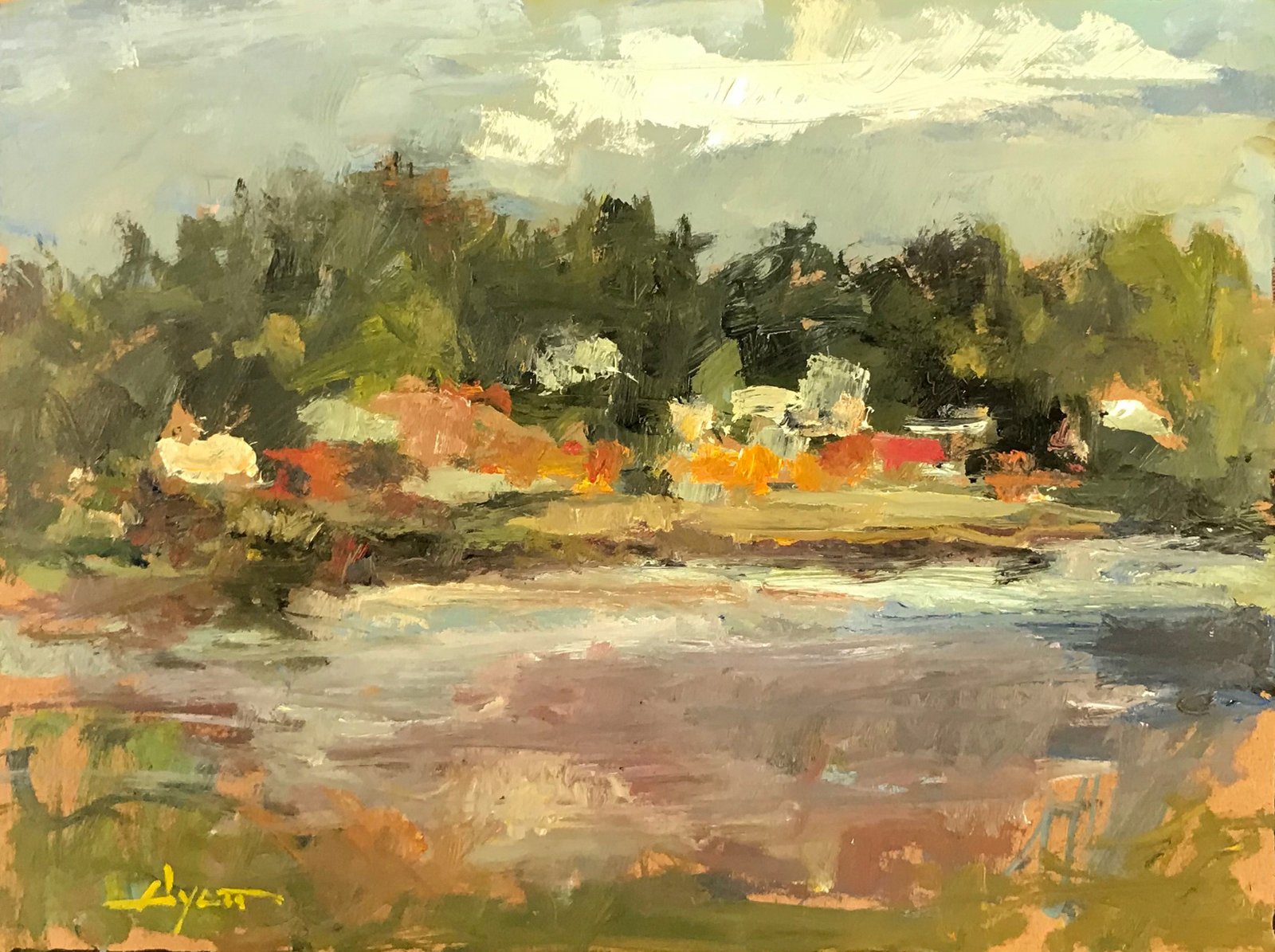 Across the Bay by Hyatt Moore - Painter